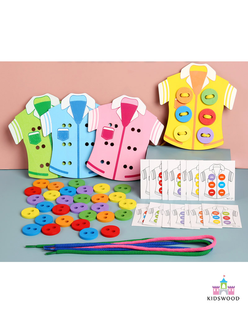 Buttons Lacing Set